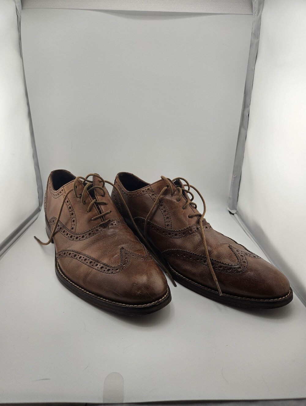 Cole Haan | Shoes | Cole Haan Mens Brown Leather Wingtip Oxford Dress ...